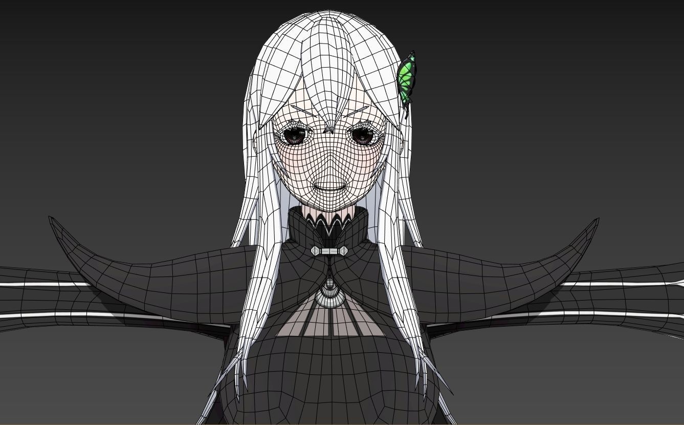Echidna Re Zero VRChat 3D model rigged | CGTrader