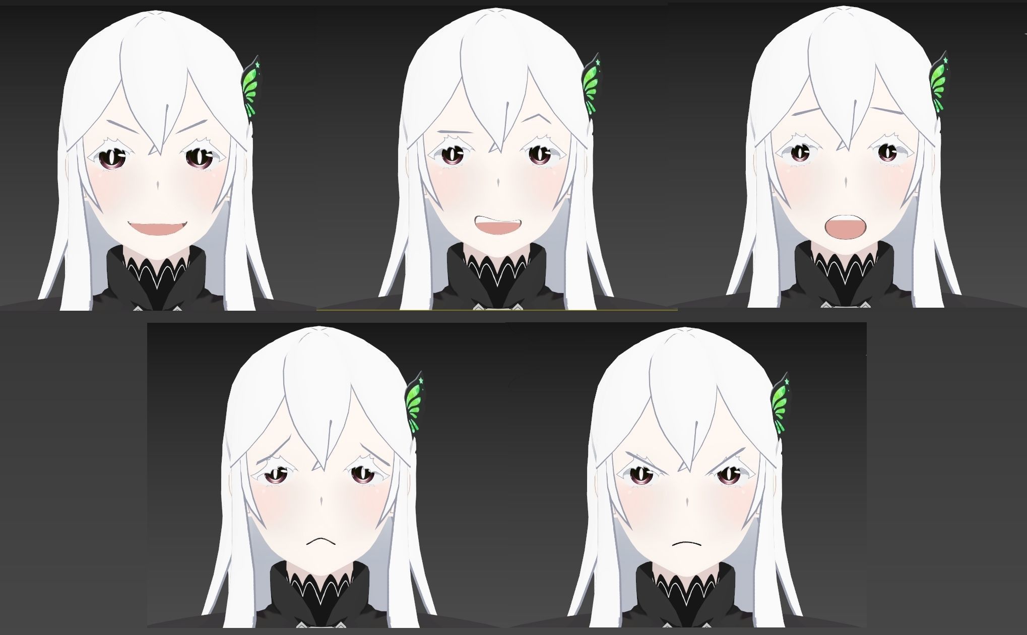 Echidna Re Zero VRChat 3D model rigged | CGTrader