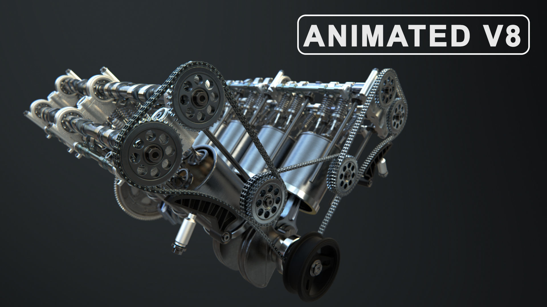 V8 Engine Working Animated 3D model animated rigged | CGTrader