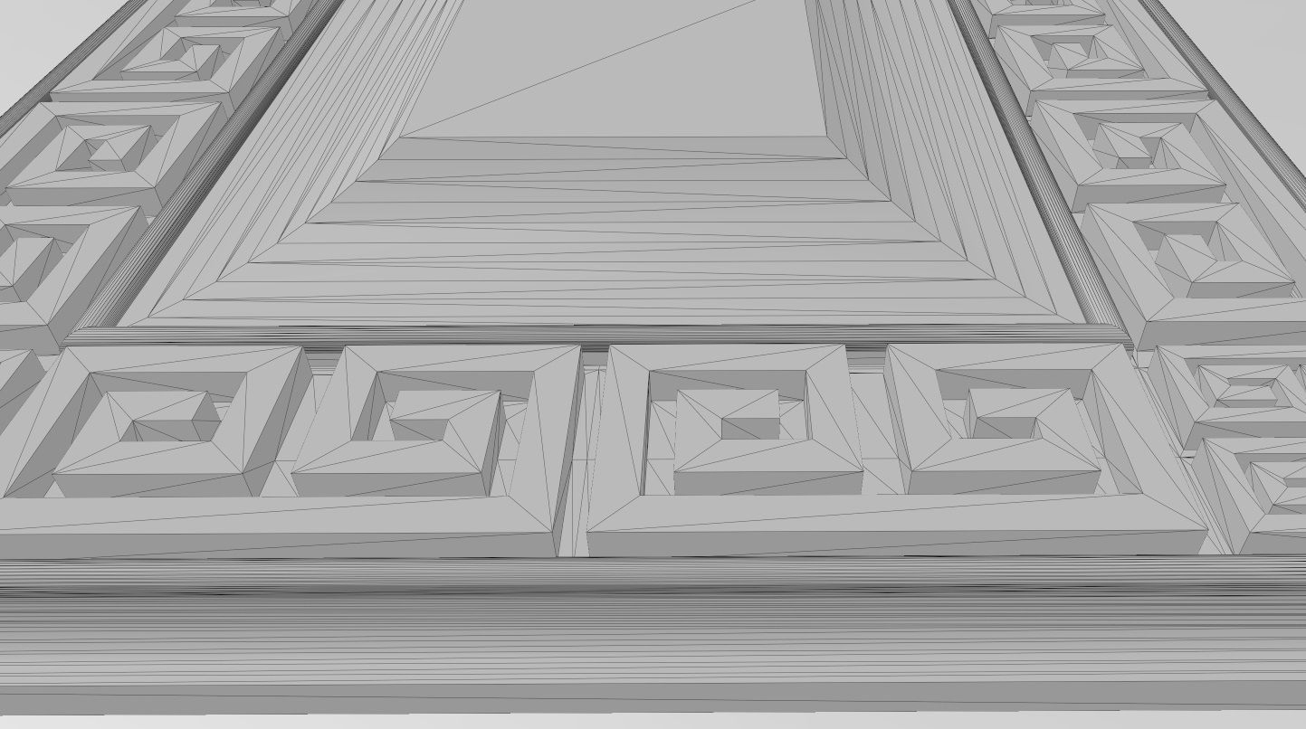 Greek key ceiling medallion and tile 3D model 3D printable | CGTrader