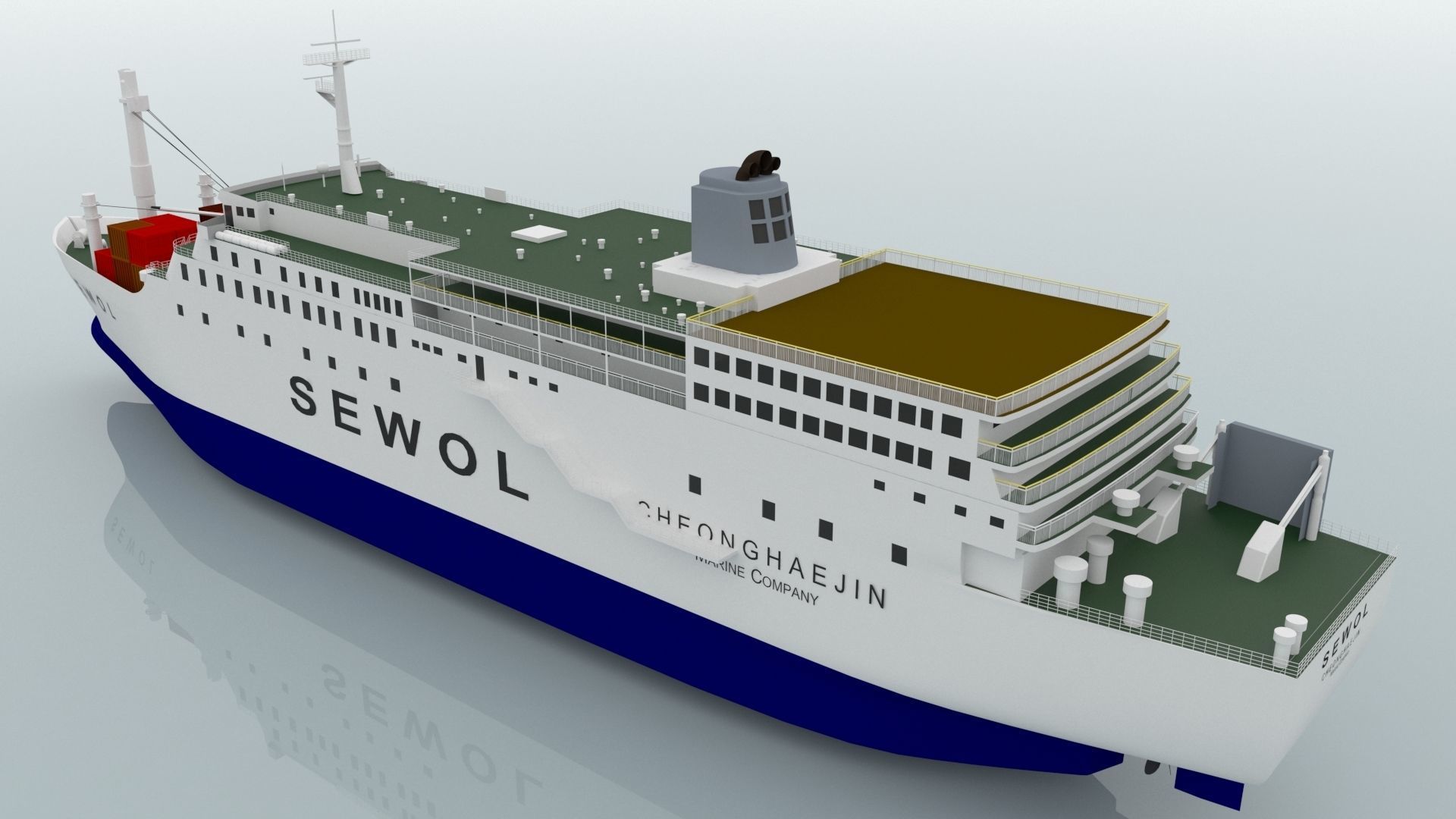 MV Sewol 3D model | CGTrader