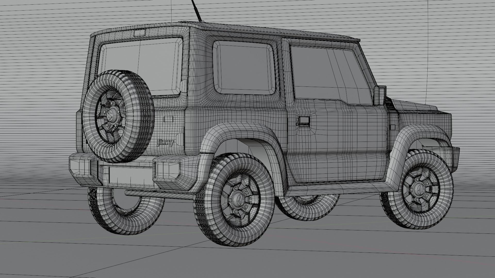 SUZUKI JIMNY 2019 - Brisk Blue Metalic 3D model | CGTrader