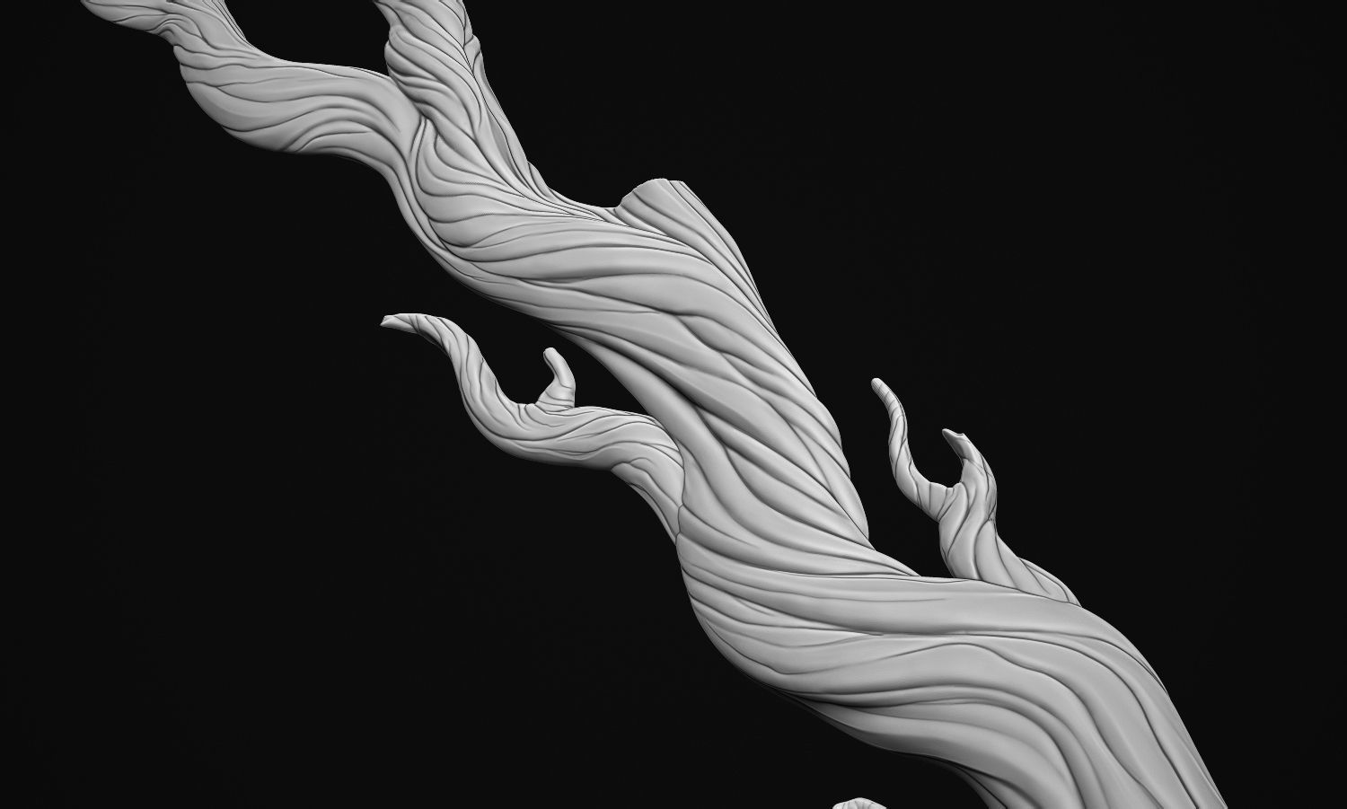 Beautiful Stylized Tree Trunk Detailed free 3D model 3D printable ...
