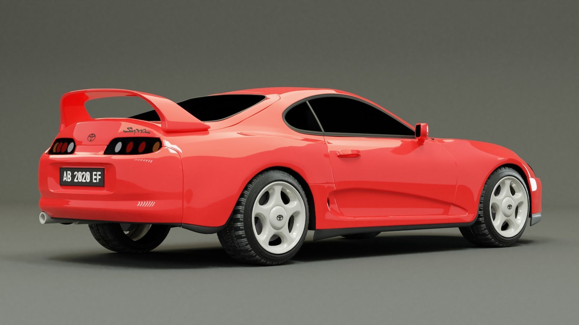 TOYOTA SUPRA - Red Metallic 3D model | CGTrader