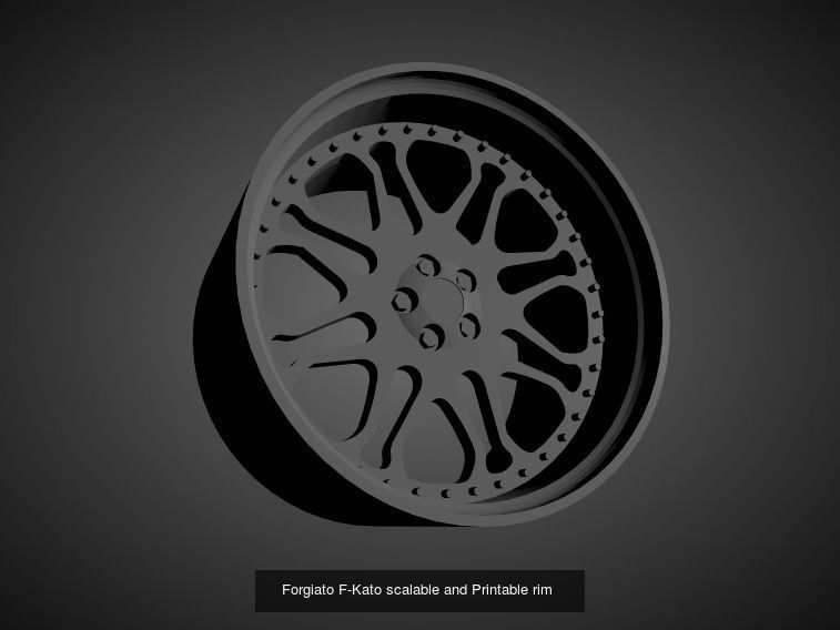 Forgiato scalable and Printable rims 3D Model Collection | CGTrader