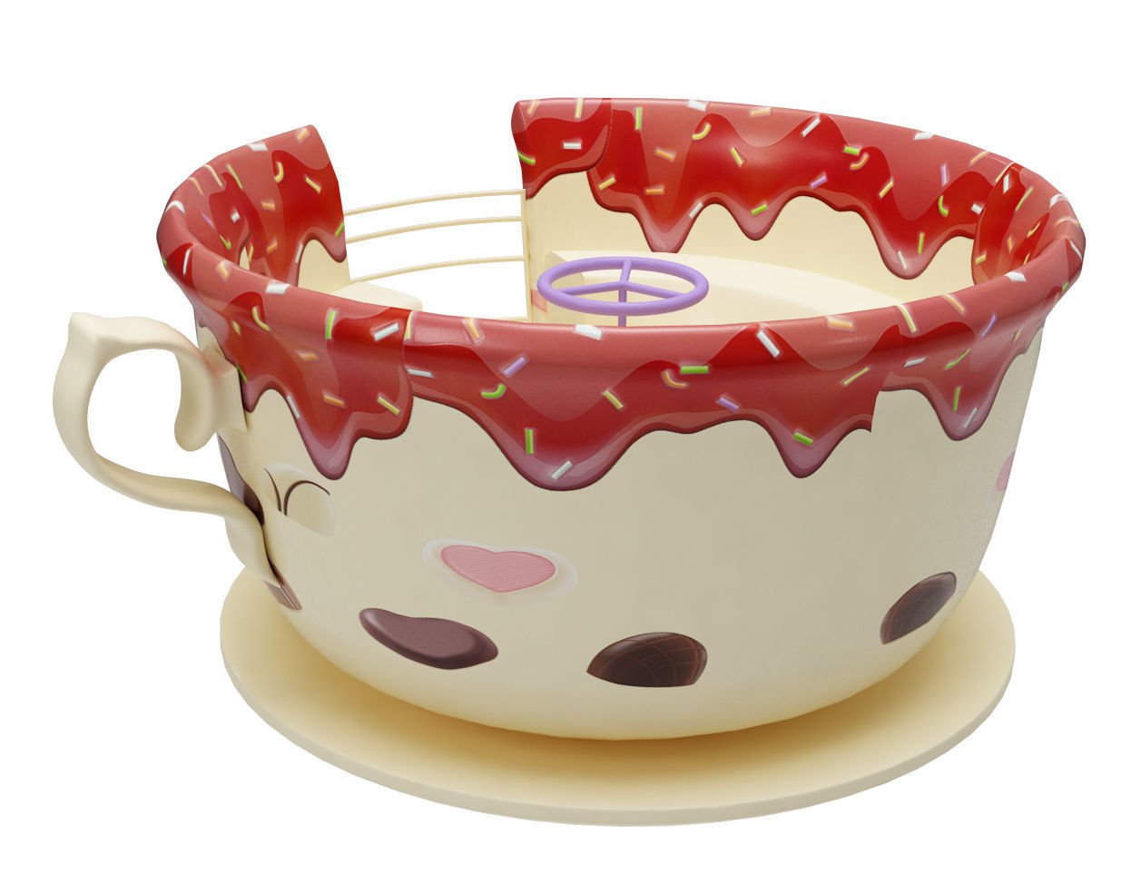 3D model Tea Cup Ride VR / AR / low-poly | CGTrader