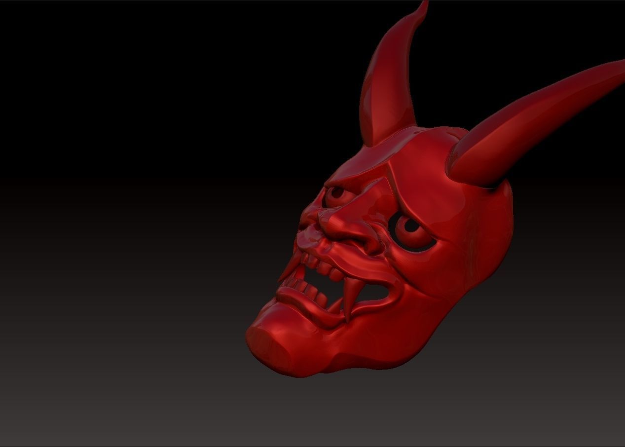 japanese hannya noh yamato one piece mask 3D model 3D printable | CGTrader