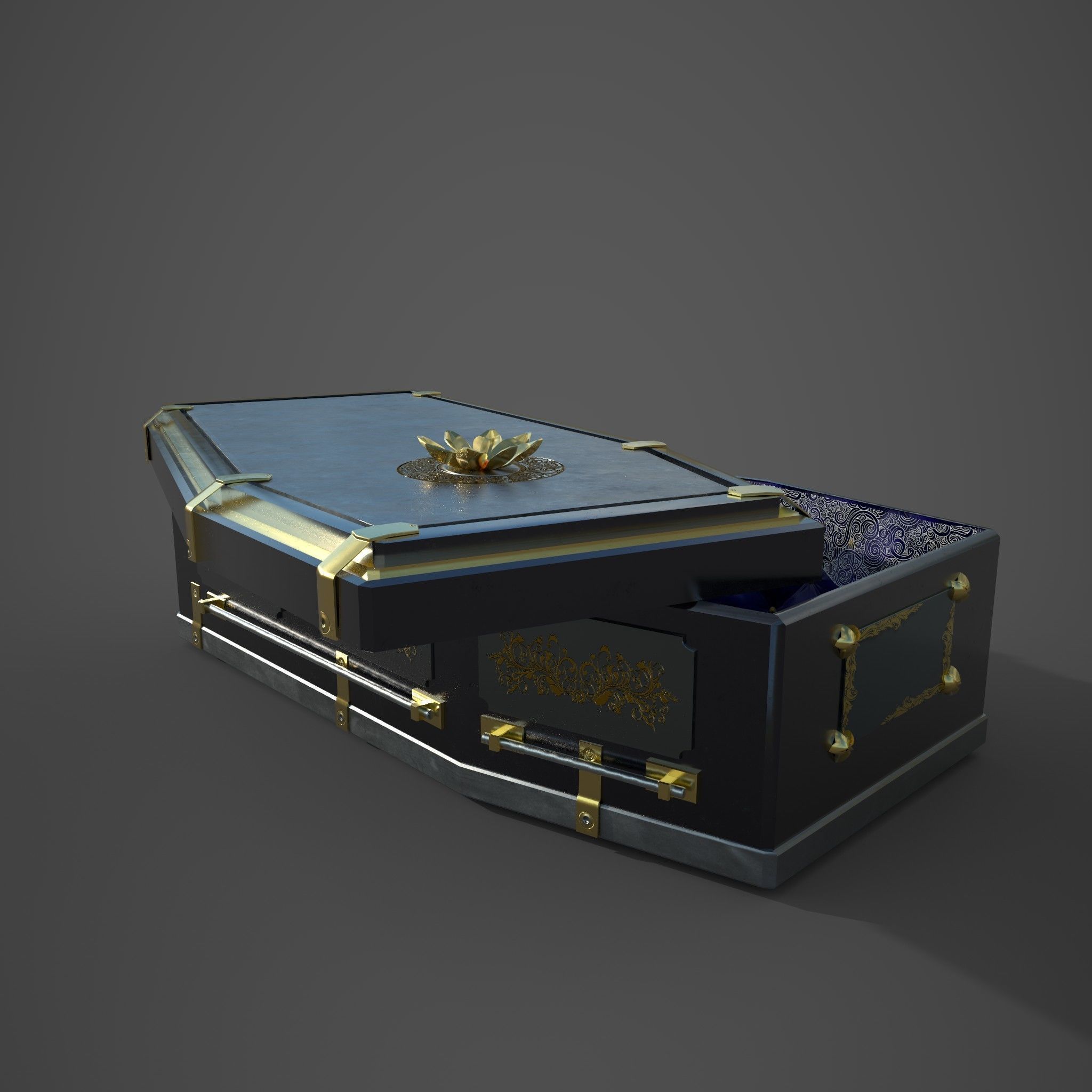 Metal Coffin free VR / AR / low-poly 3D model | CGTrader