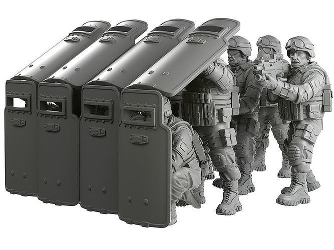 Riot Shields 3D model 3D printable | CGTrader