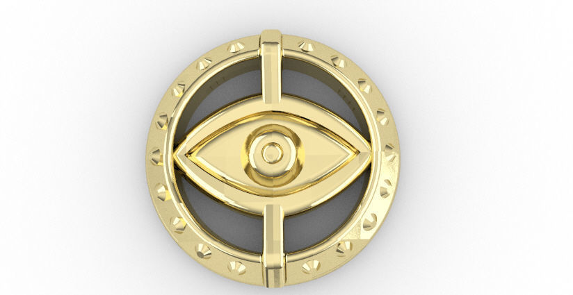 Evil Eye Coin 3D model 3D printable | CGTrader