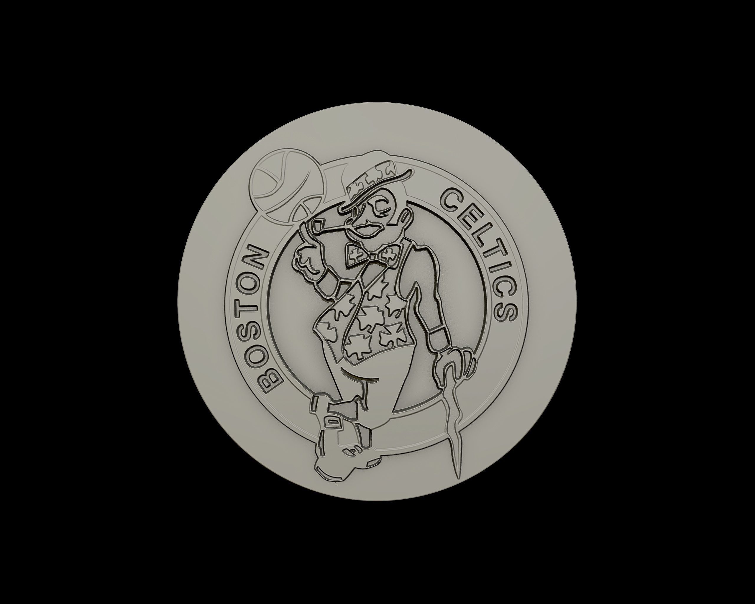 Boston Celtics Logo 3D Relief 3D model 3D printable | CGTrader