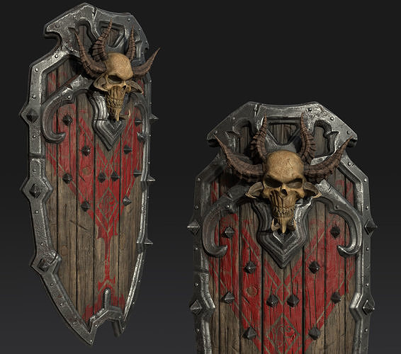 3D model Warrior Heavy Shield VR / AR / low-poly | CGTrader