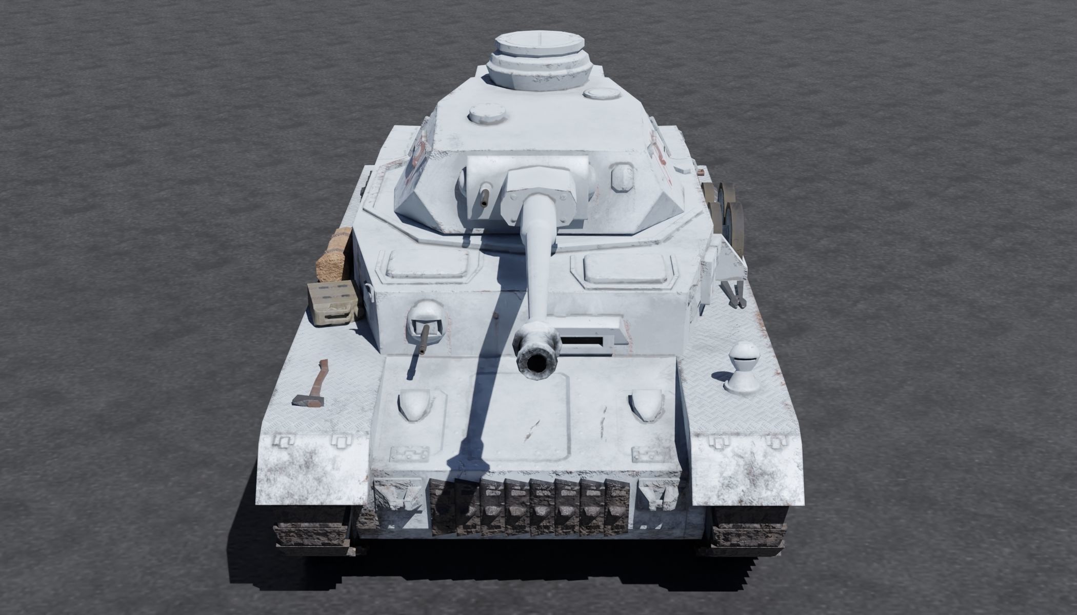 3D model Panzer IV German WW2 tank low poly PBR VR / AR / low-poly ...