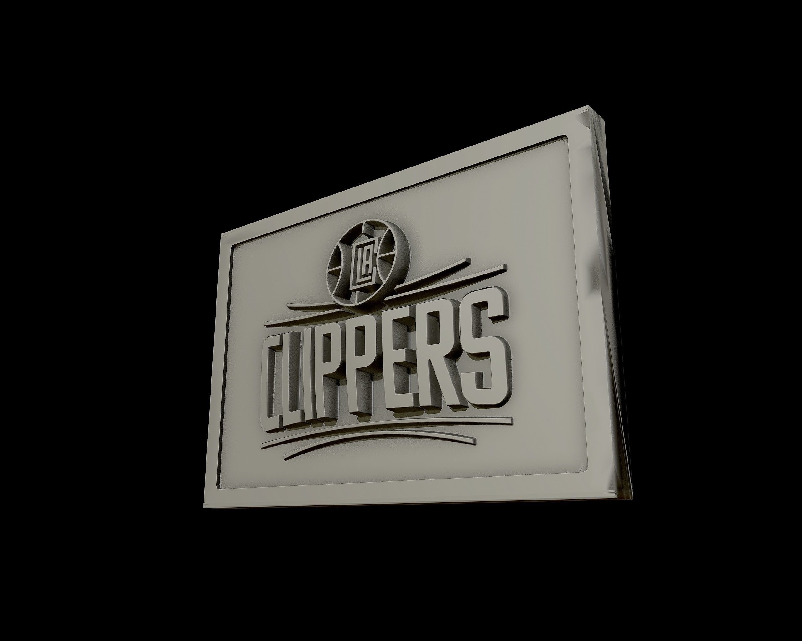 Los Angeles Clippers logo relief 3D model 3D printable | CGTrader