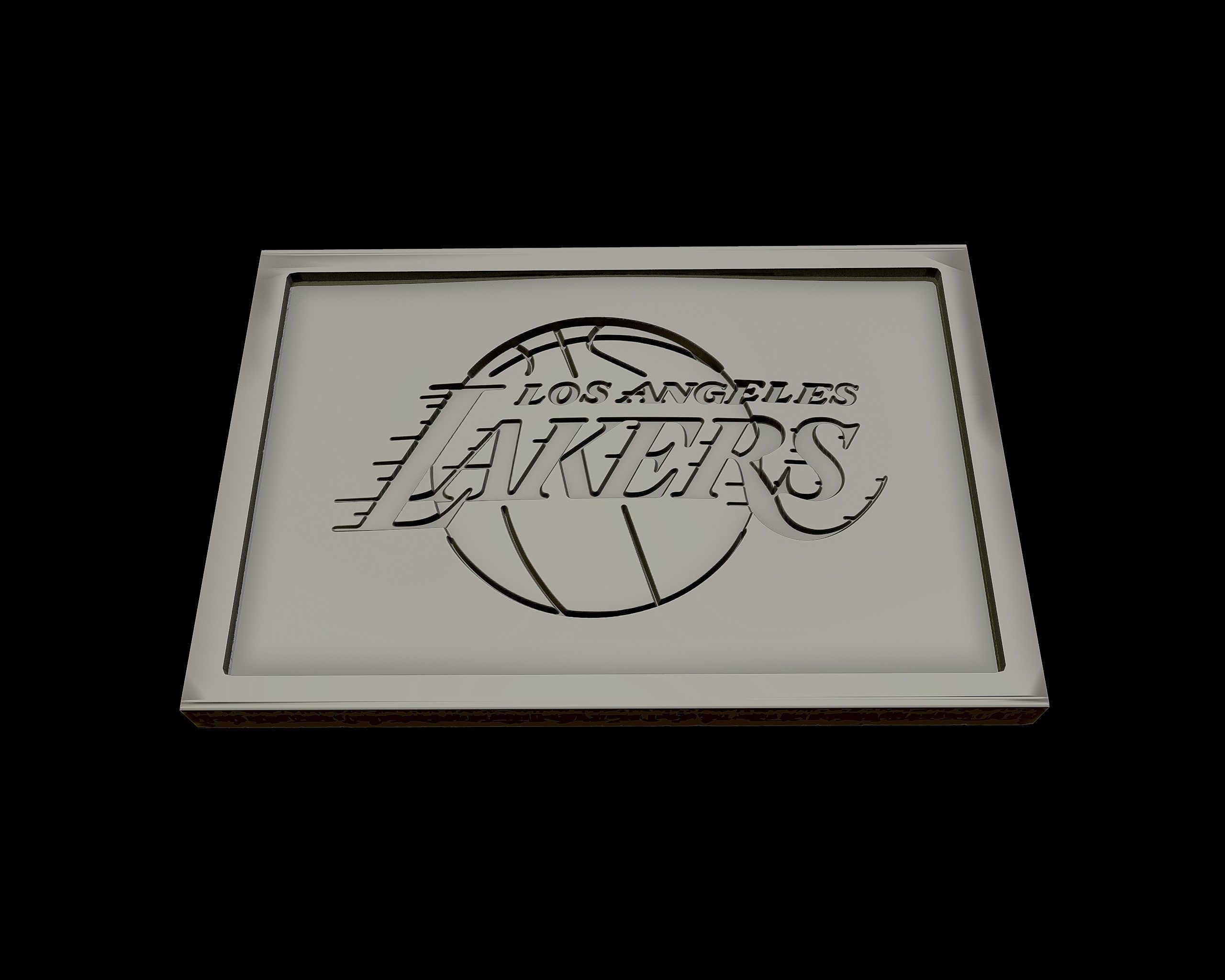 Los Angeles Lakers logo relief 3D model 3D printable | CGTrader