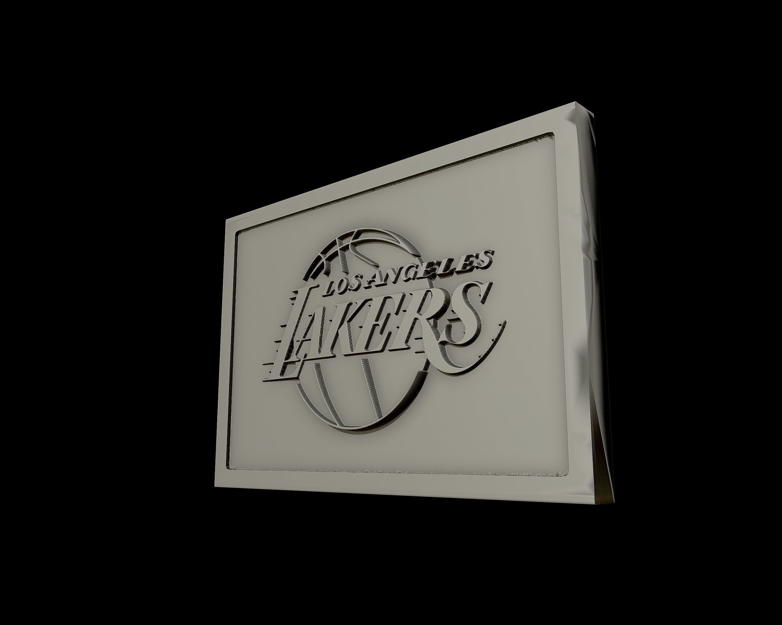 Los Angeles Lakers logo relief 3D model 3D printable | CGTrader