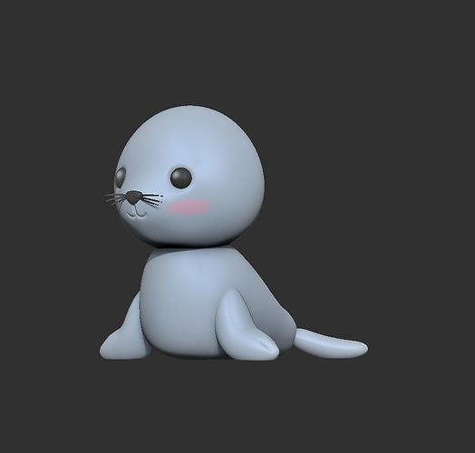 Little seal 3D model 3D printable | CGTrader