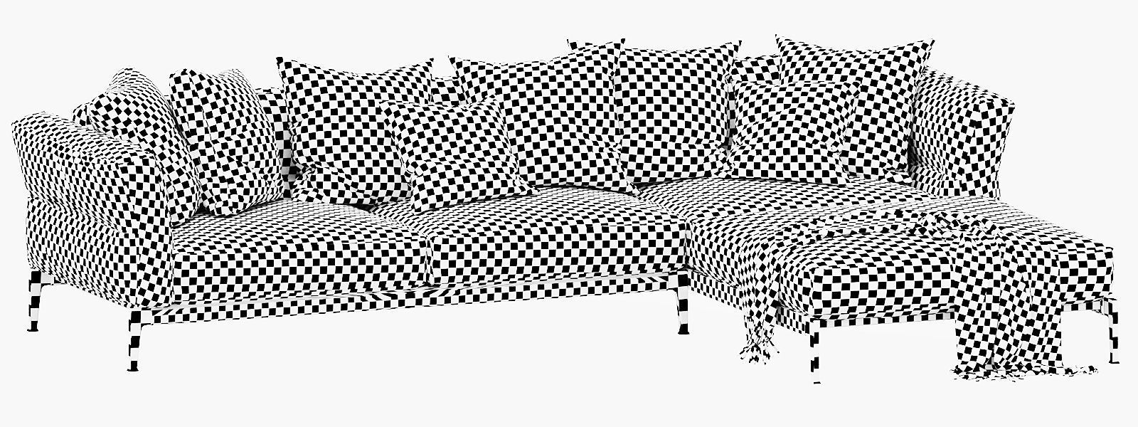 Flexform adda chaise lounge 3D model | CGTrader