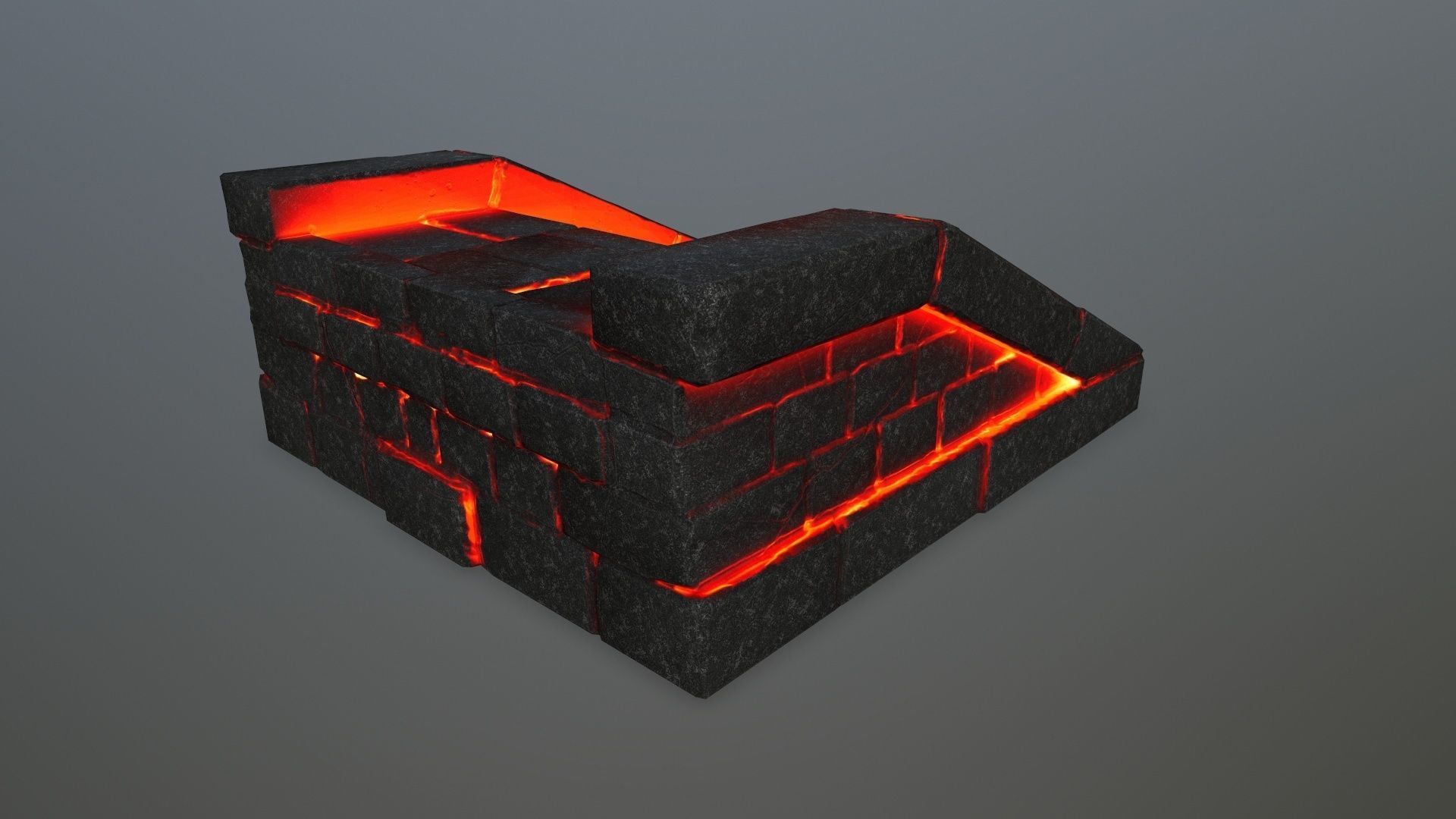 3D model lava stair VR / AR / low-poly | CGTrader