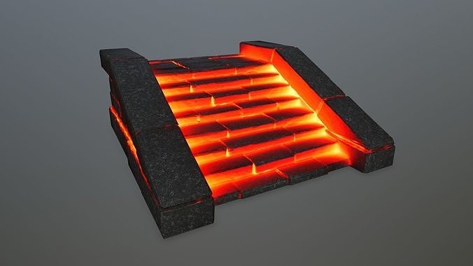 3D model lava stair VR / AR / low-poly | CGTrader