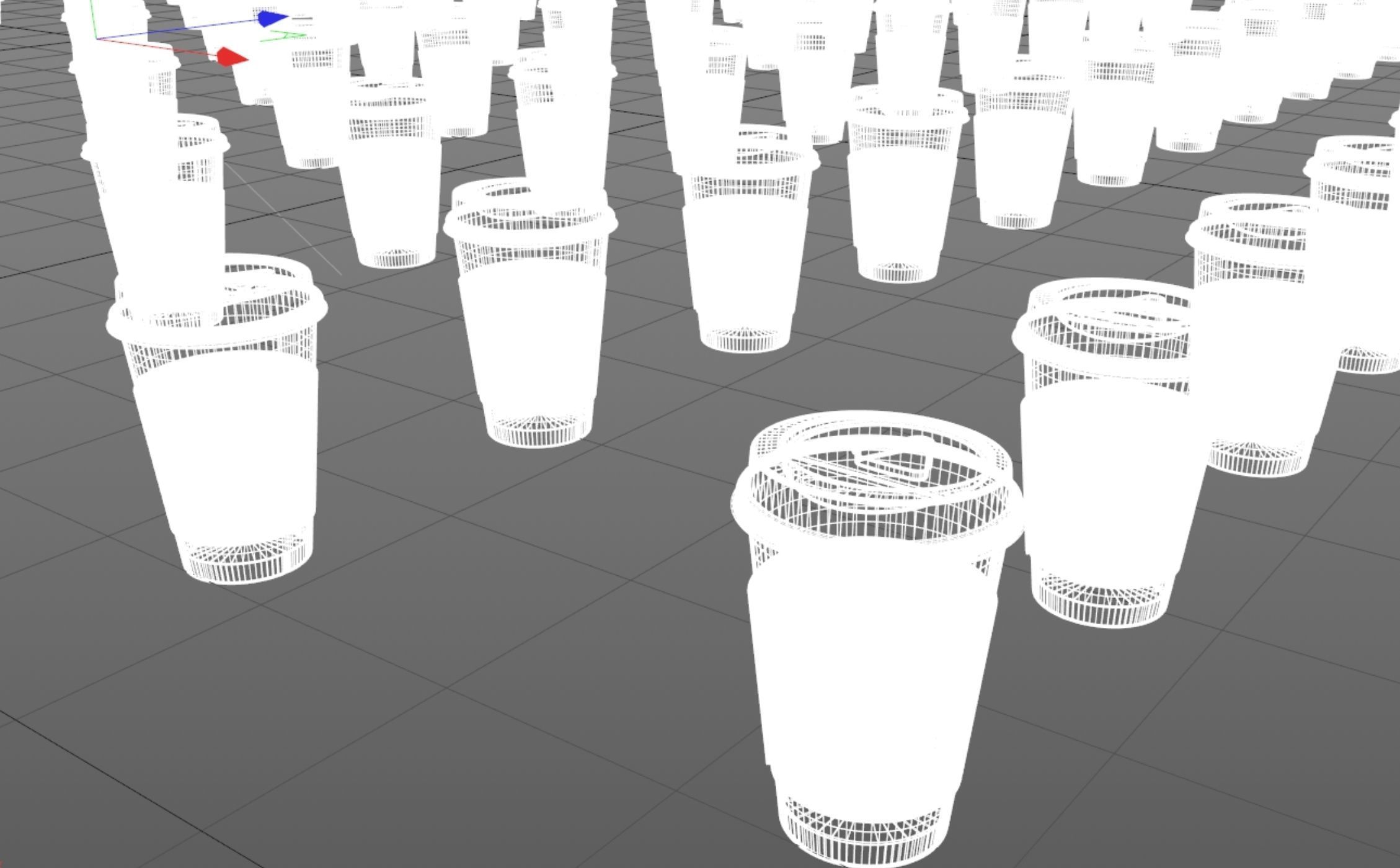 3D model Coffee cups array VR / AR / low-poly | CGTrader