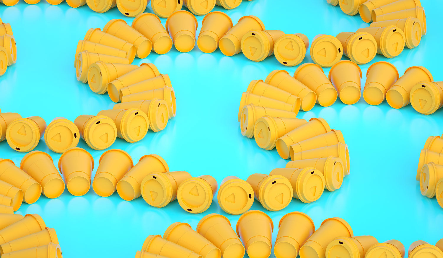 3D model Coffee cups array VR / AR / low-poly | CGTrader