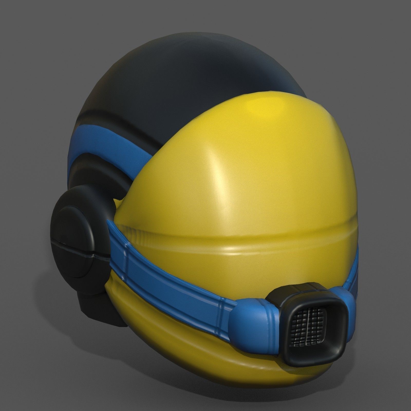 3D model Gas mask helmet scifi fantasy armor hats military VR / AR ...