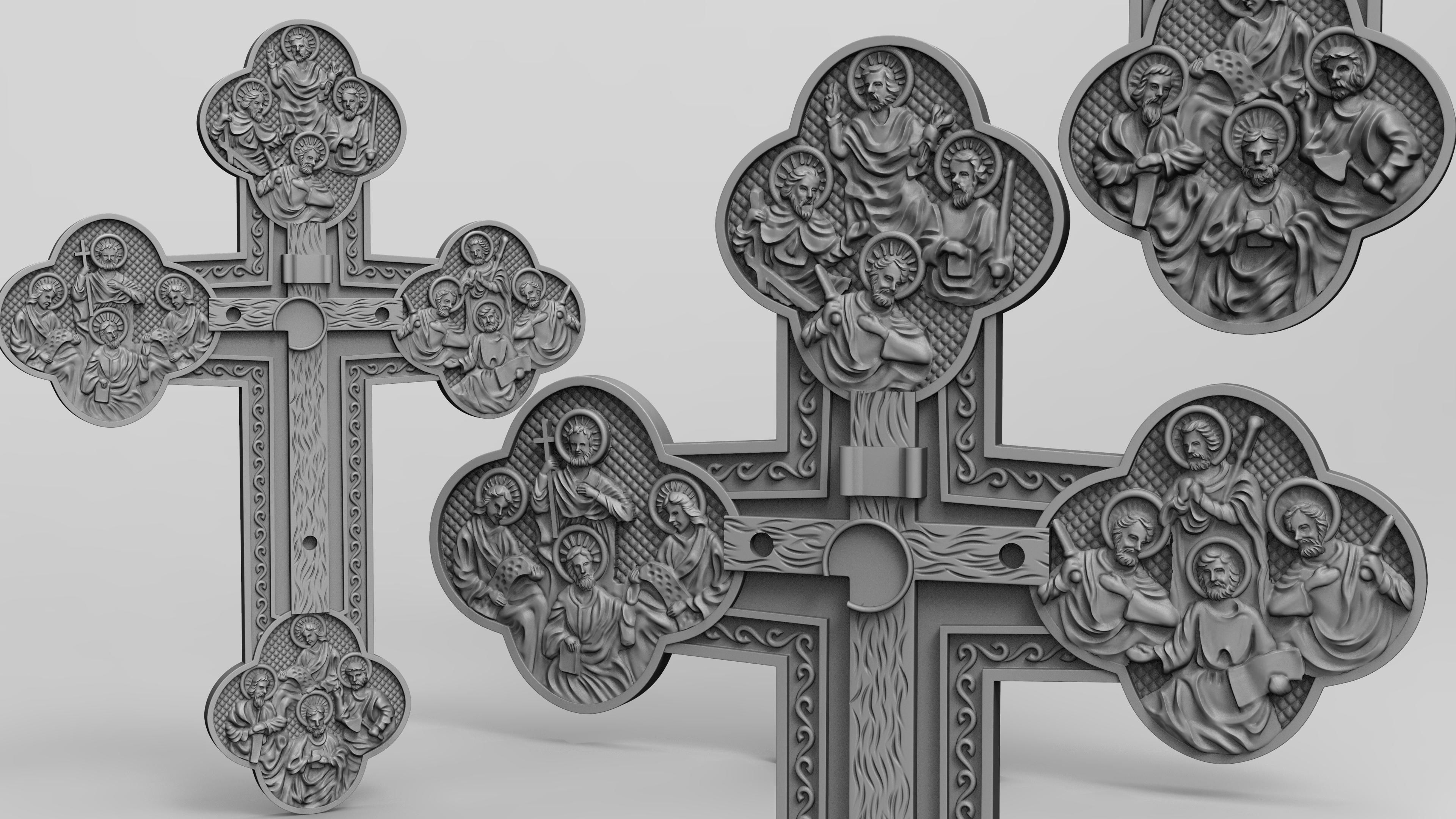 Cross christian 3D model 3D printable | CGTrader