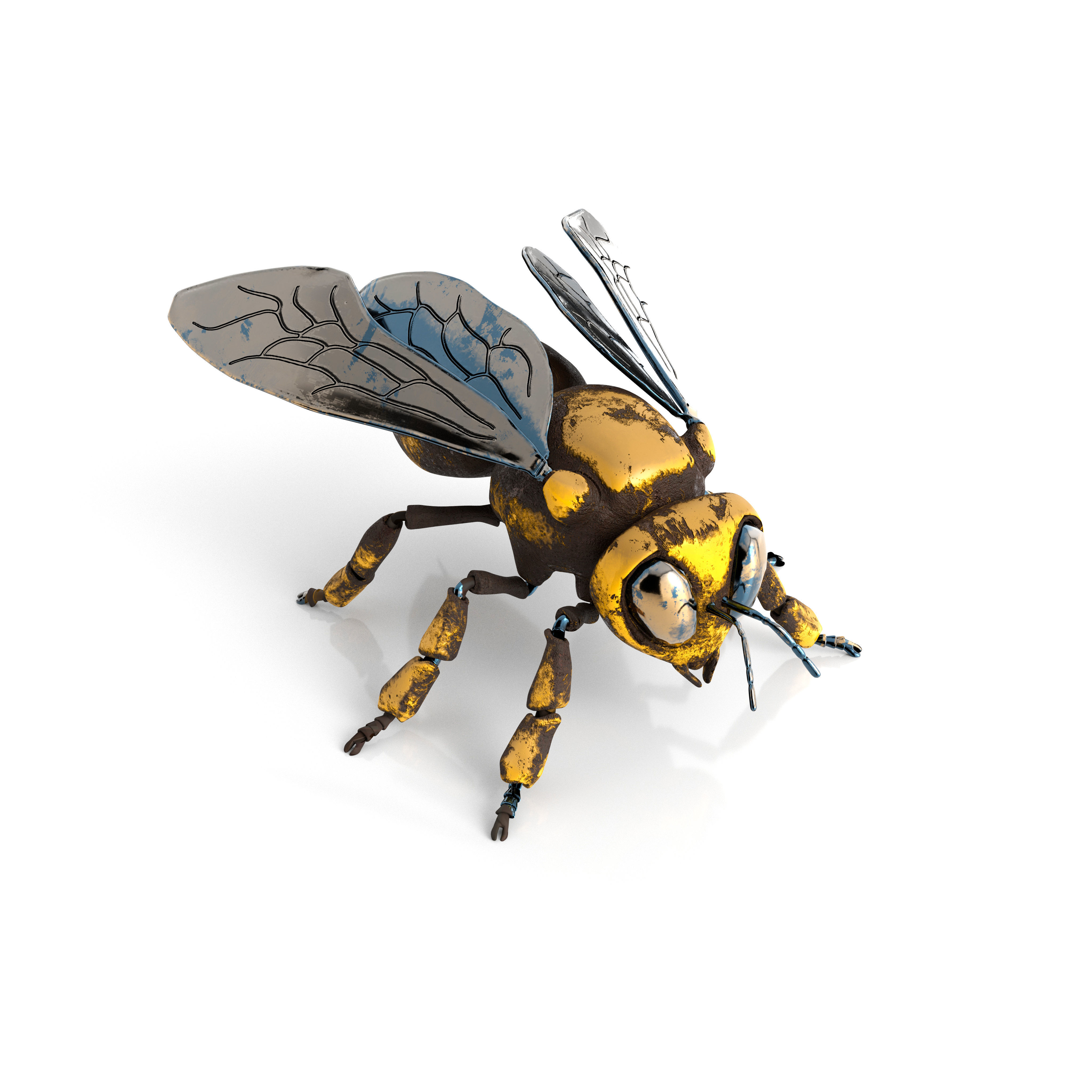 3D model Mechanical bee Low poly model VR / AR / low-poly | CGTrader