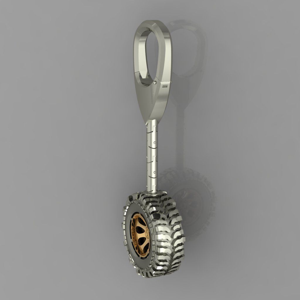 keychain wheel 0137 3D model 3D printable | CGTrader