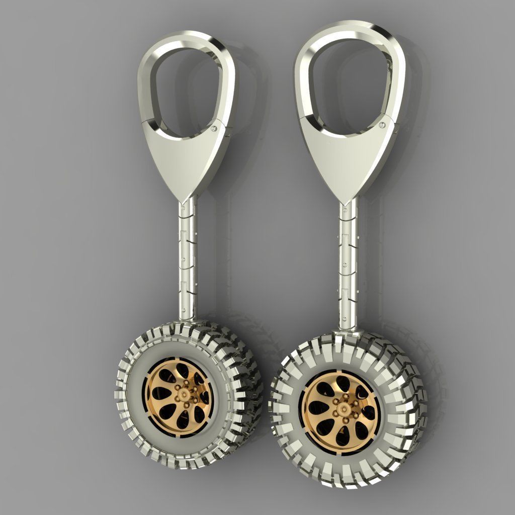 keychain wheel 0137 3D model 3D printable | CGTrader