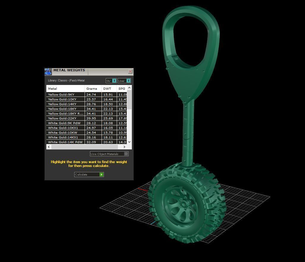 keychain wheel 0137 3D model 3D printable | CGTrader