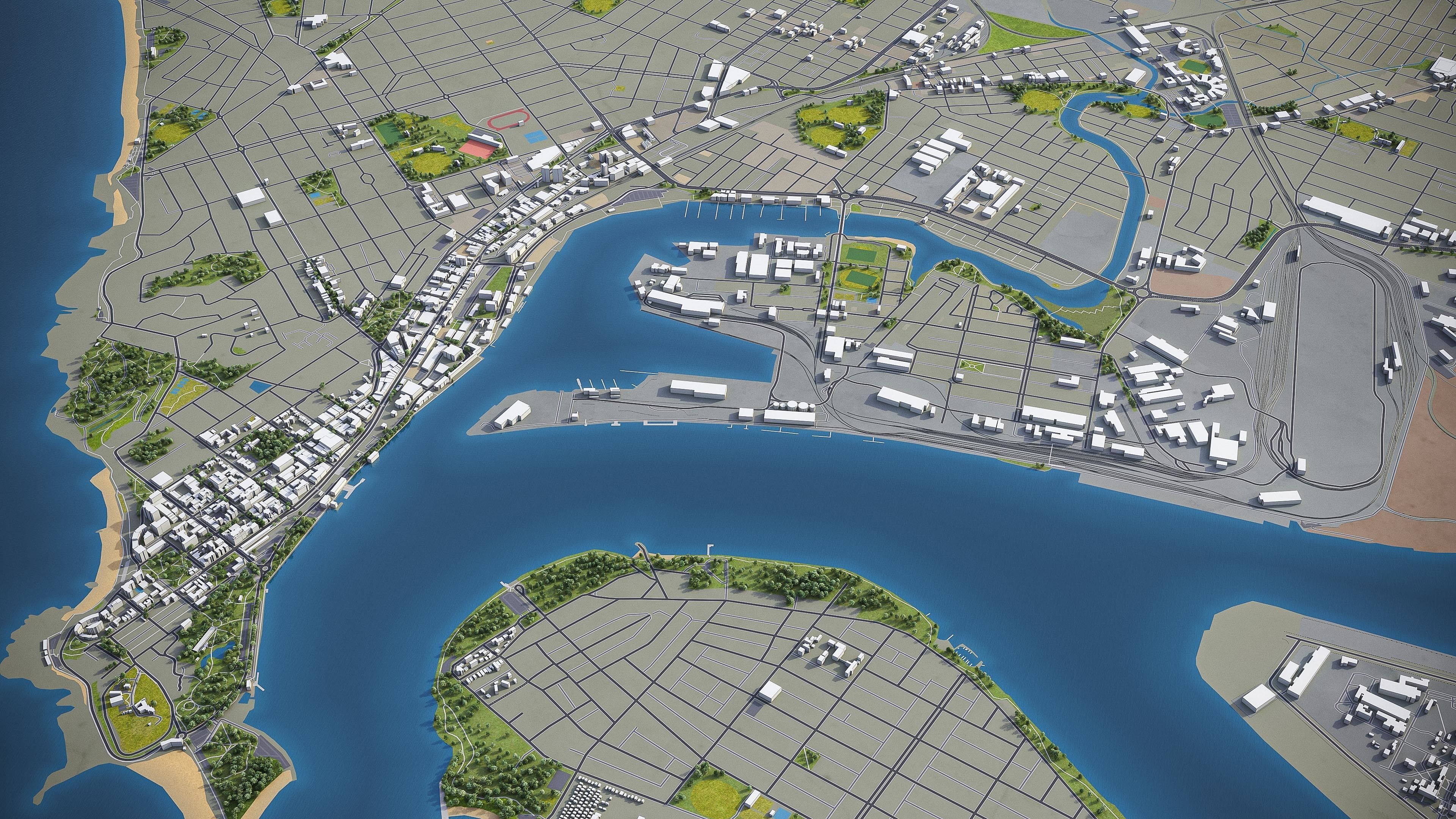 3D model Newcastle VR / AR / low-poly | CGTrader