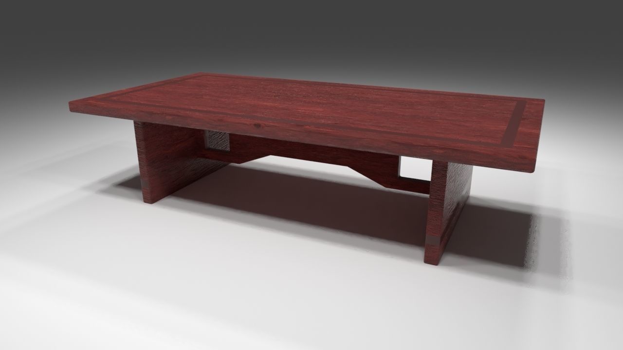 Low quality wood table free 3D model | CGTrader