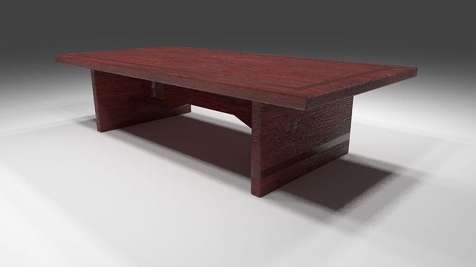 Low quality wood table free 3D model | CGTrader