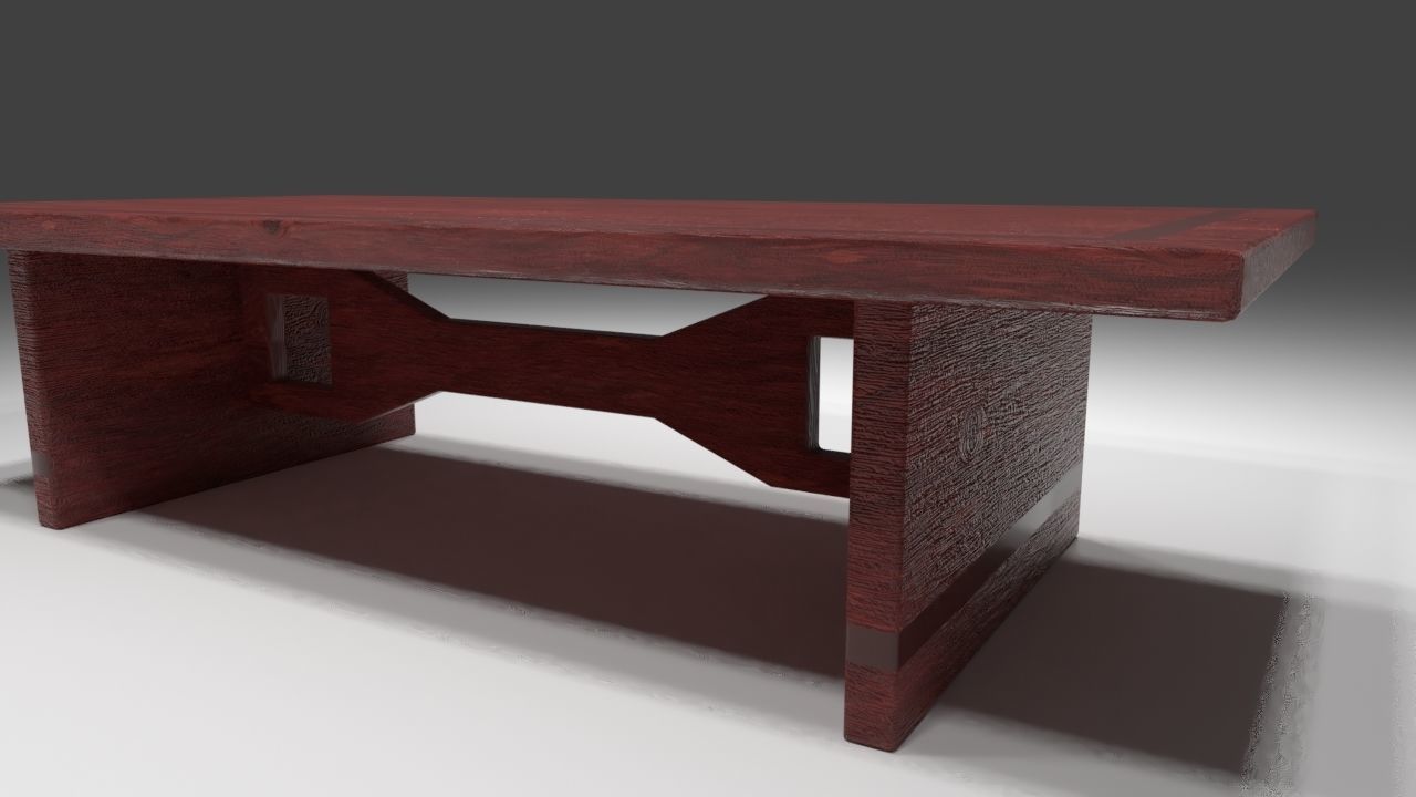 Low quality wood table free 3D model | CGTrader