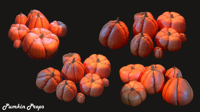 3D model Stylized Pumkin Props VR / AR / low-poly | CGTrader