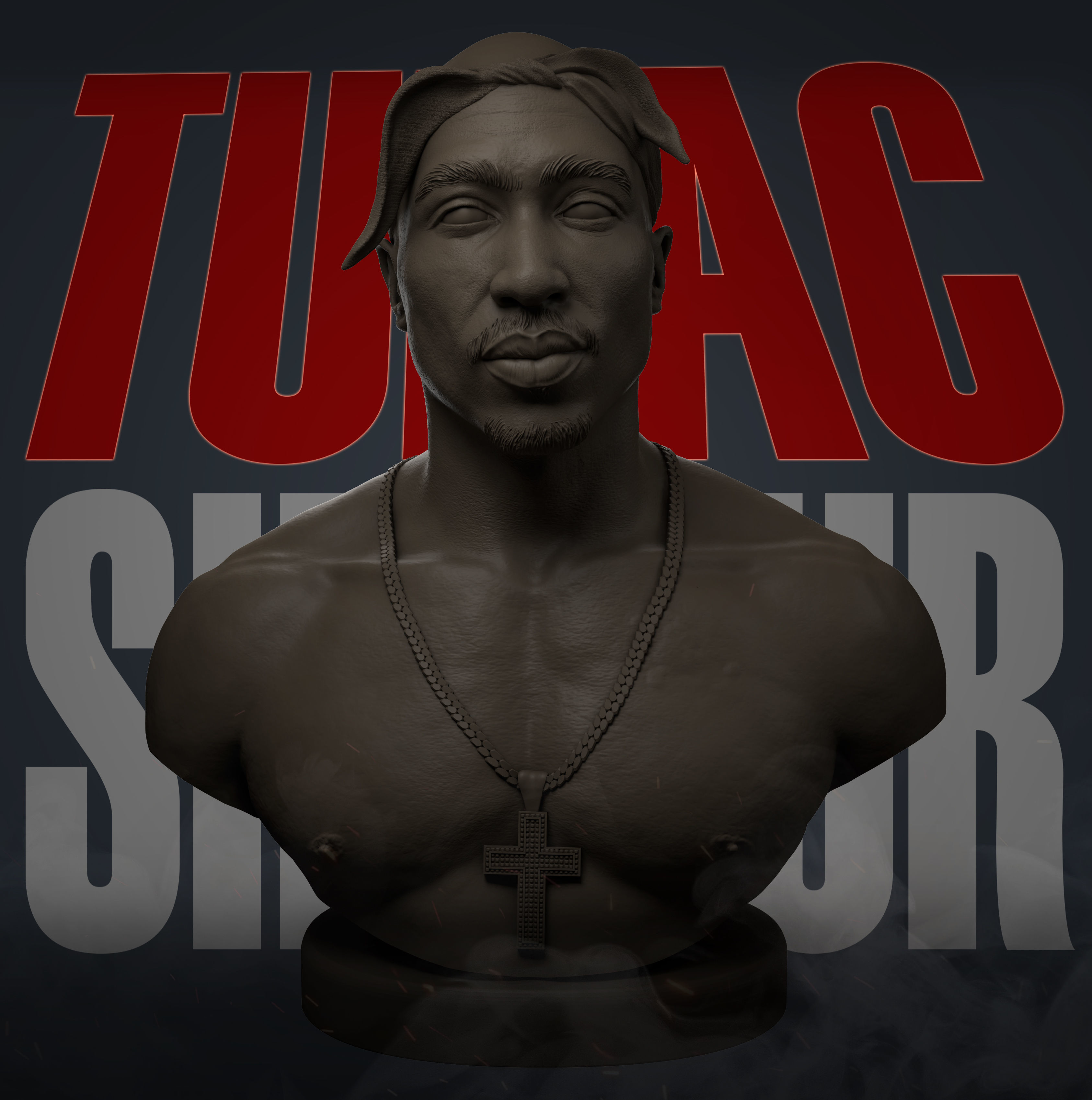 Tupac Shakur 3D model 3D printable | CGTrader
