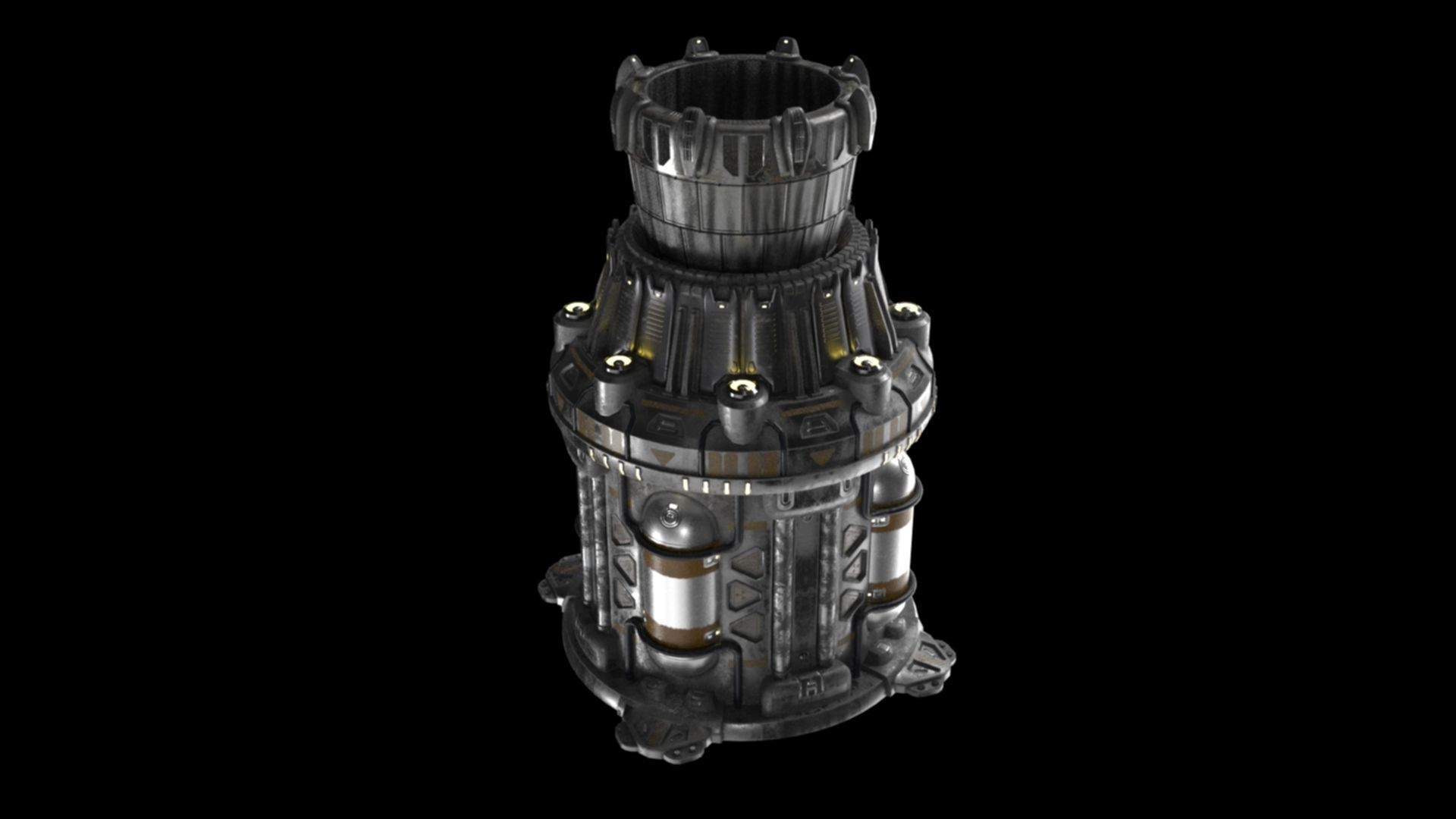 Large Spaceship Fusion Thruster 3D model rigged | CGTrader
