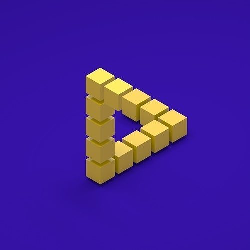 Impossible triangle 3D model | CGTrader