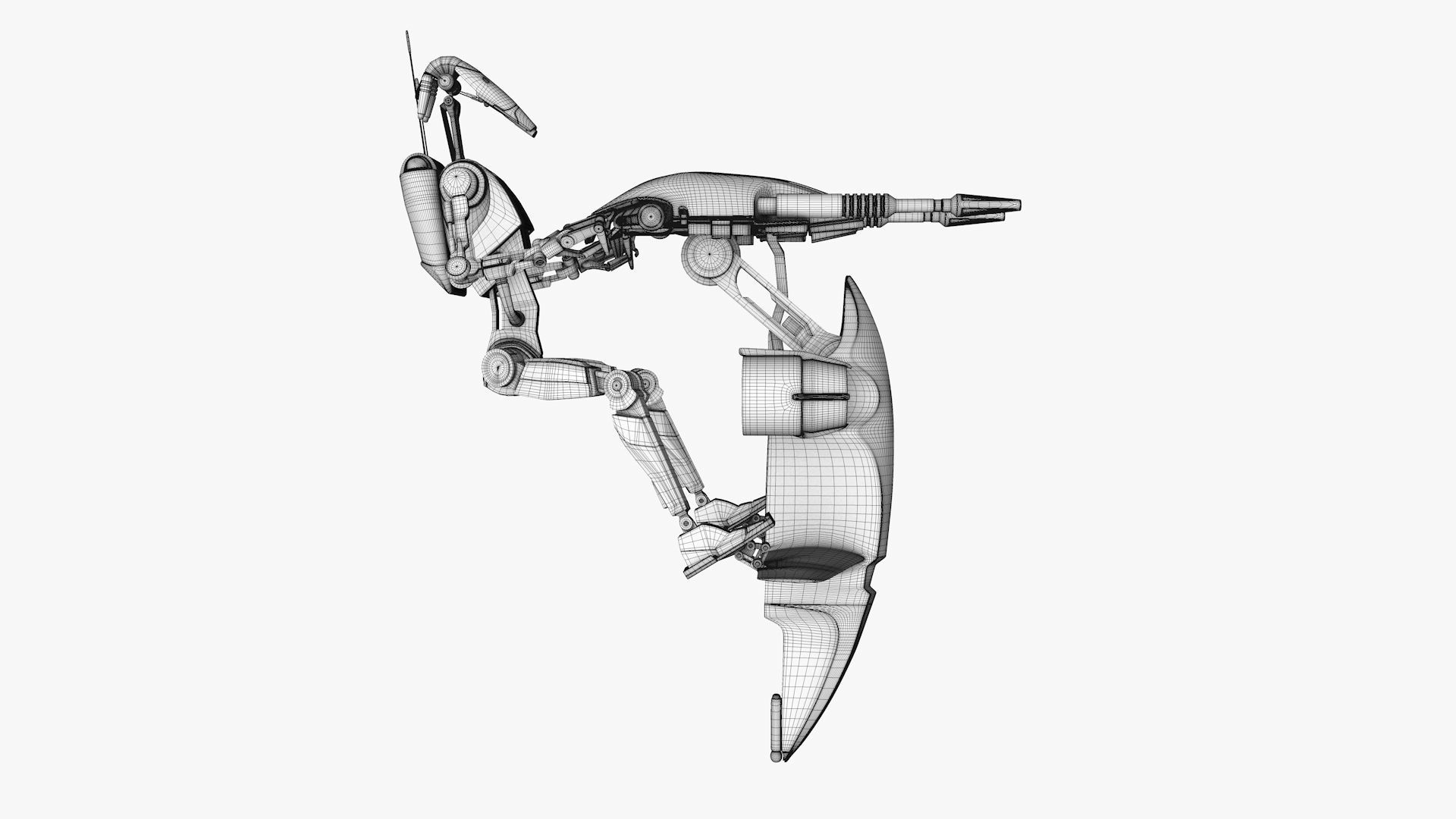 Star Wars - Battle Droid with STAP 3D model | CGTrader