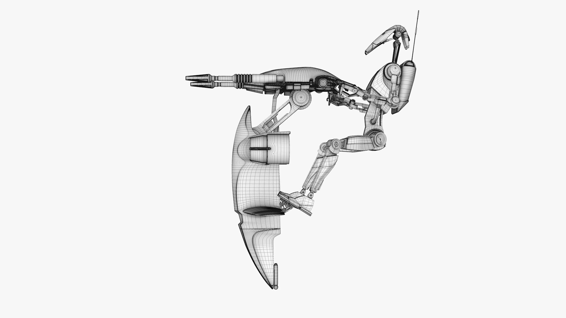Star Wars - Battle Droid with STAP 3D model | CGTrader