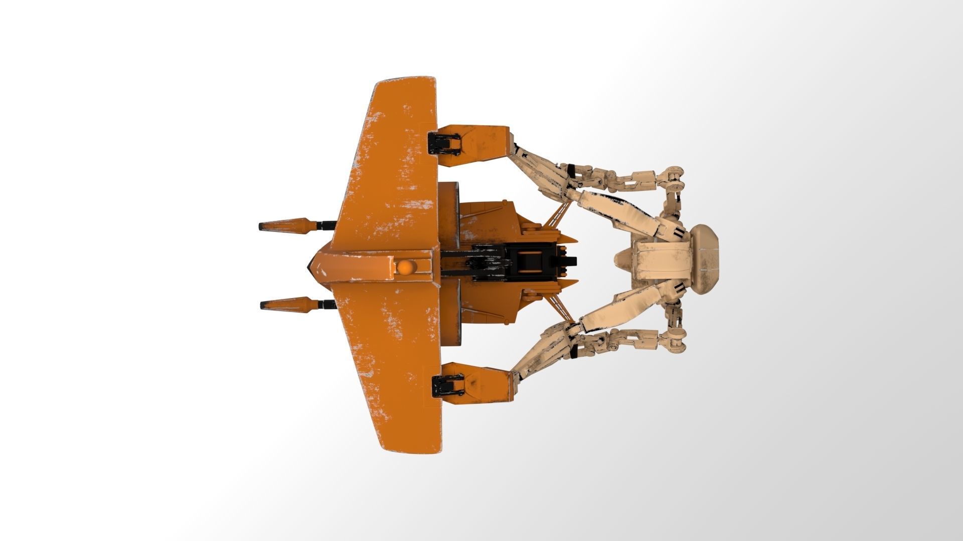 Star Wars - Battle Droid with STAP 3D model | CGTrader