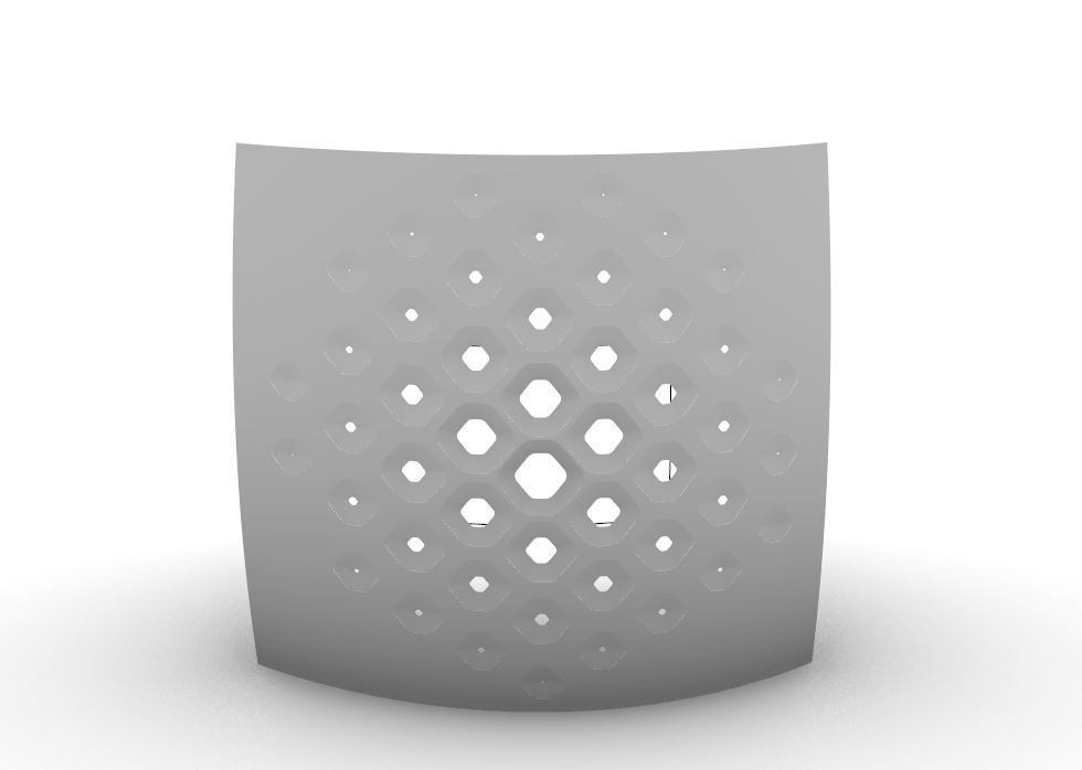 Algorithm of grasshopper hexagonal pattern on a surface 3D model rigged ...