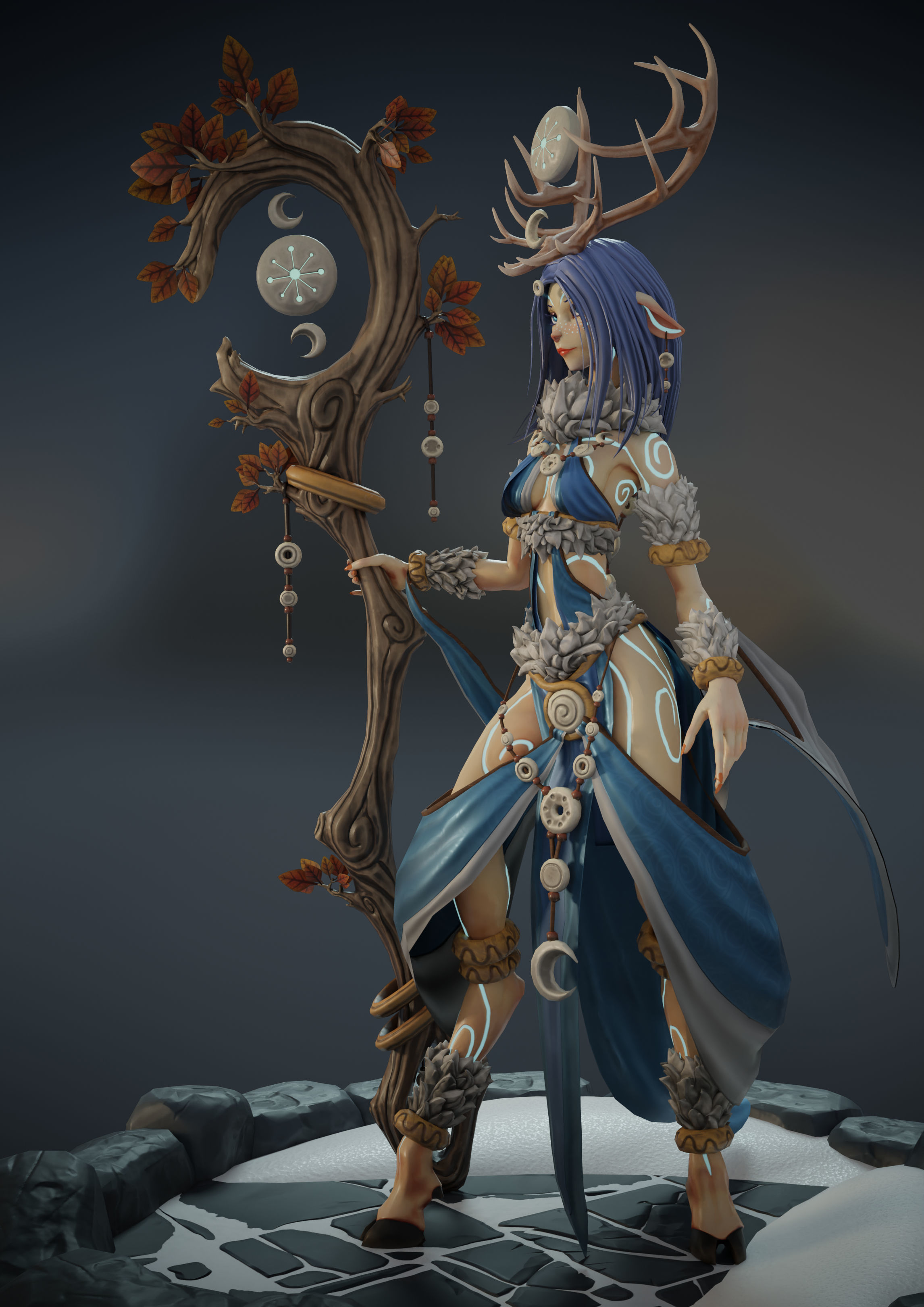 3D model Skathi The Winter Guide - Game Ready Character VR / AR / low ...