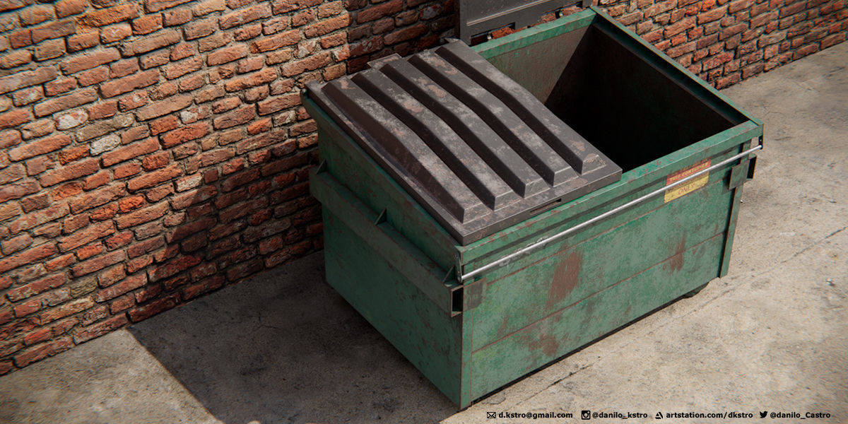 Garbage Container - 3d Model - Textures 4k 3D model | CGTrader