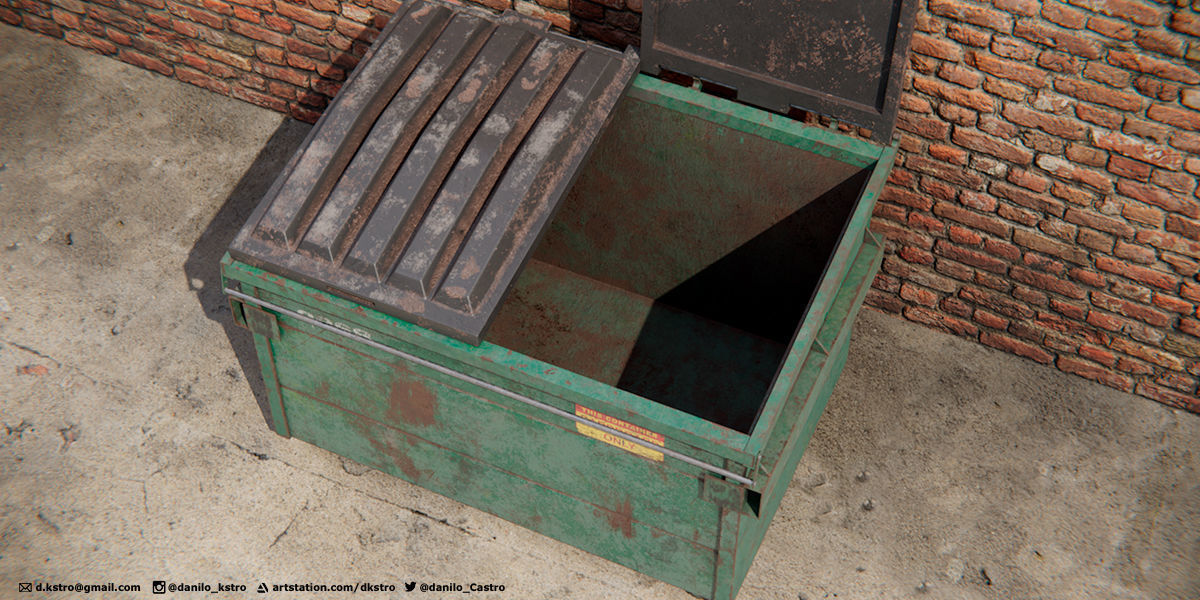 Garbage Container - 3d Model - Textures 4k 3D model | CGTrader