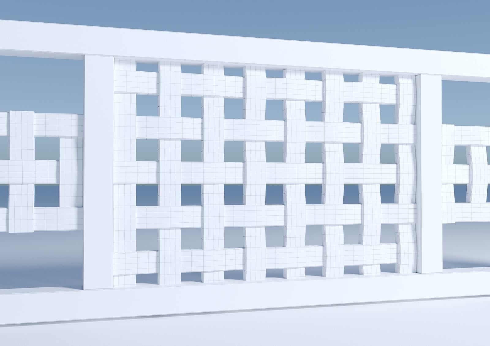 Wicker border 3D model | CGTrader