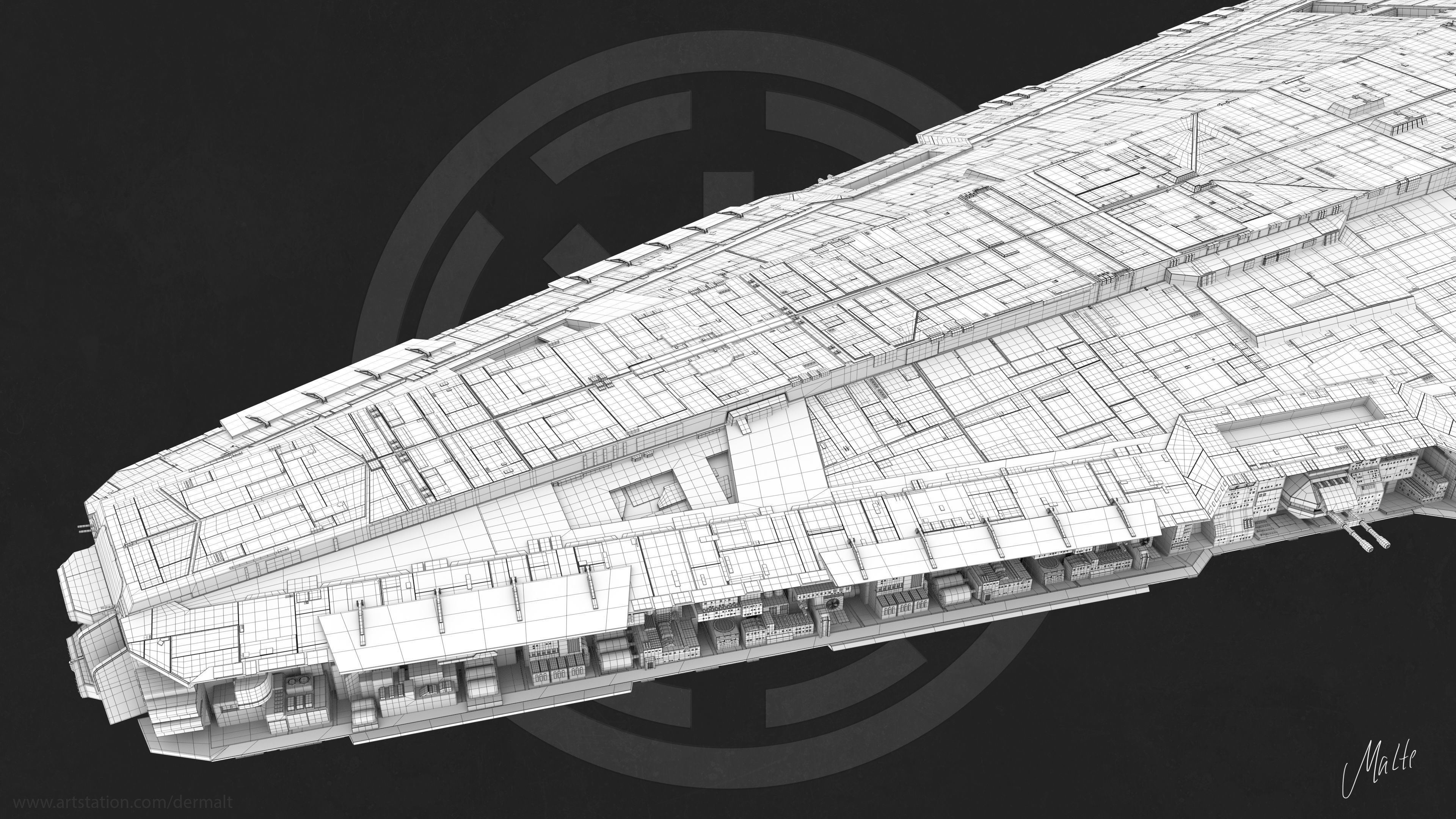 Venator-class Star Destroyer free 3D model rigged | CGTrader