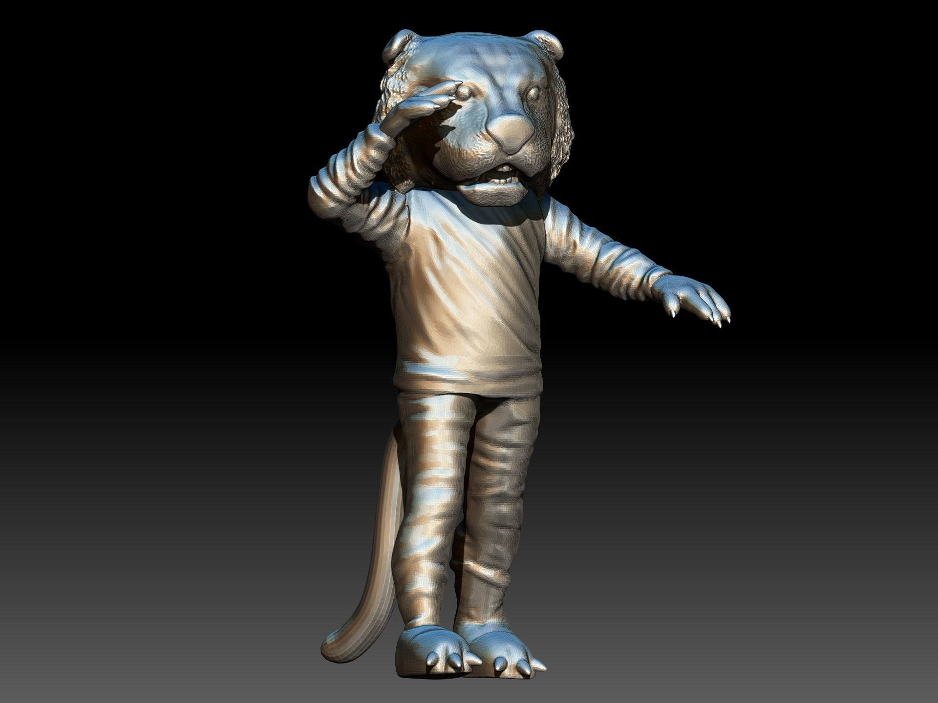 LSU Tiger 3D model 3D printable | CGTrader